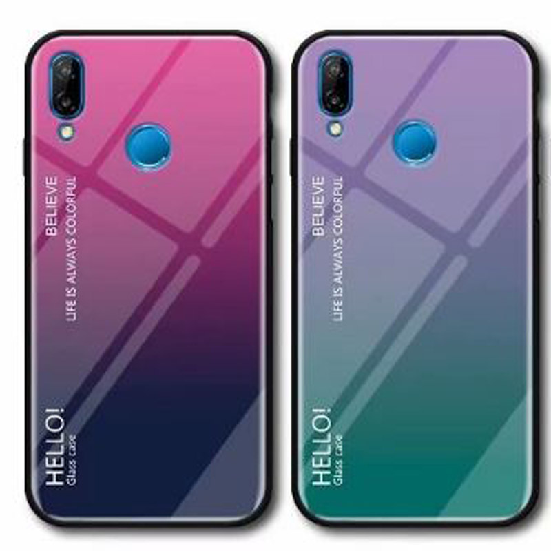 Купить TPU+Glass чехол Gradient HELLO для Xiaomi Redmi Note 7 / Note 7 ...